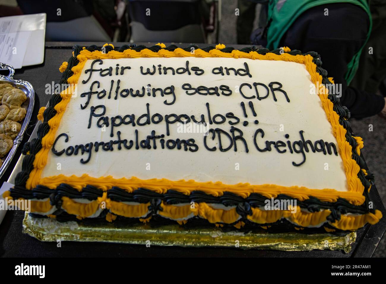 230115-N-UI066-2002 ADRIATIC SEA (Jan. 15, 2023) A cake for a change of ...