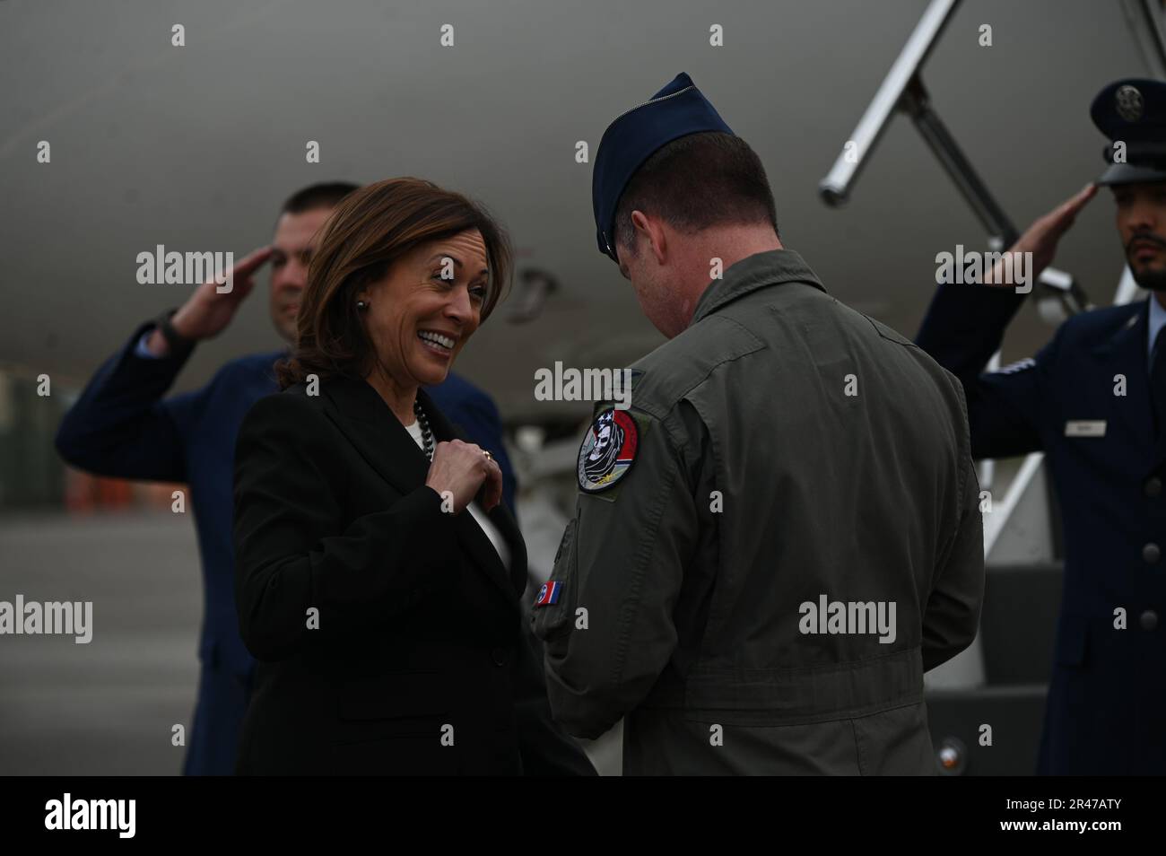 Vice President Kamala Harris arrives at Berry Field Air National Guard ...