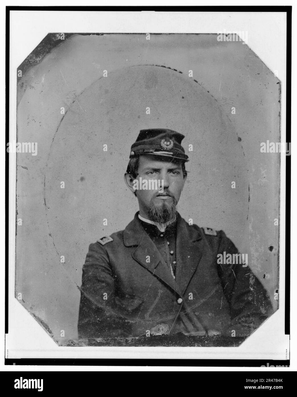 Unidentified Union officer, half-length portrait, facing front Stock ...