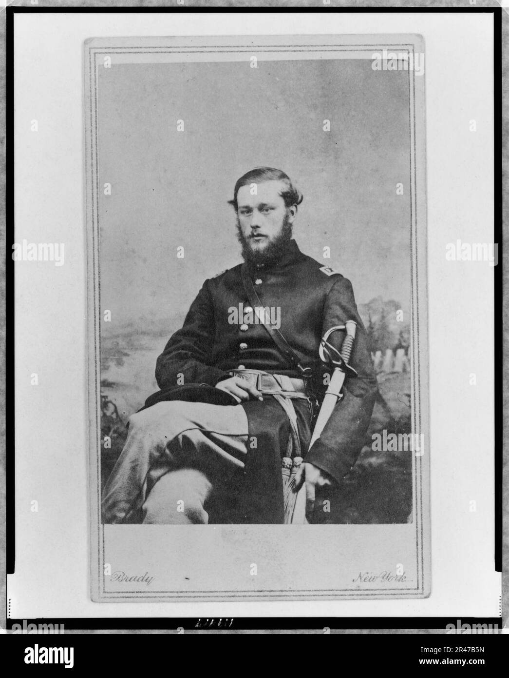 Unidentified Union officer, three-quarter length portrait, seated ...