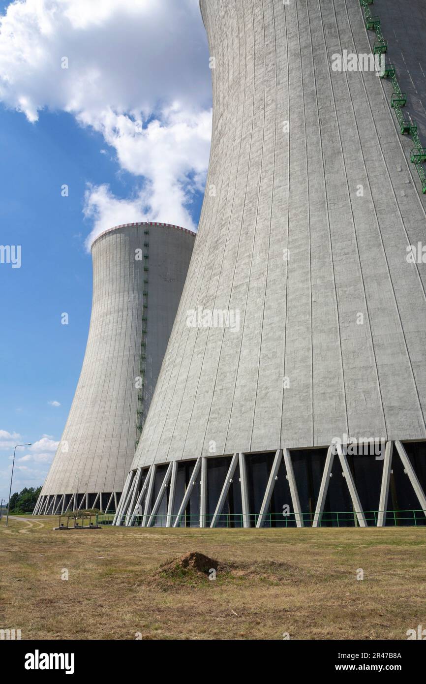 Cooling towers at nuclear power plant, energy self-sufficiency ...