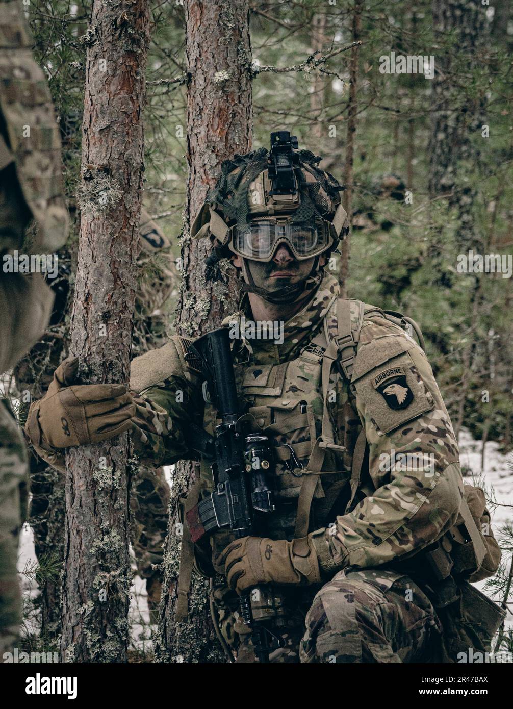 A Soldier with Attack Company, 2nd Brigade Combat Team, 101st Airborne ...