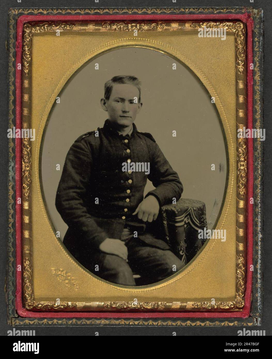 Unidentified young soldier in Confederate uniform Stock Photo - Alamy