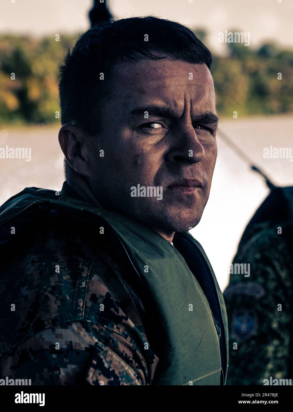 U.S. Marine Corps Lt. Col. Timothy Riemann, inspector instructor of 4th ...