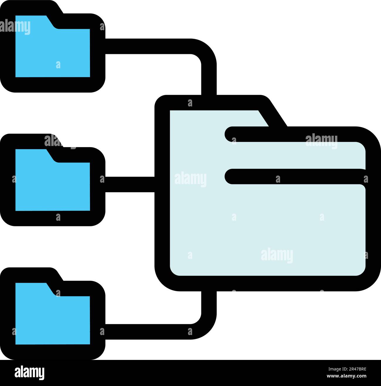 Folder filter icon. Outline Folder filter vector icon for web design ...