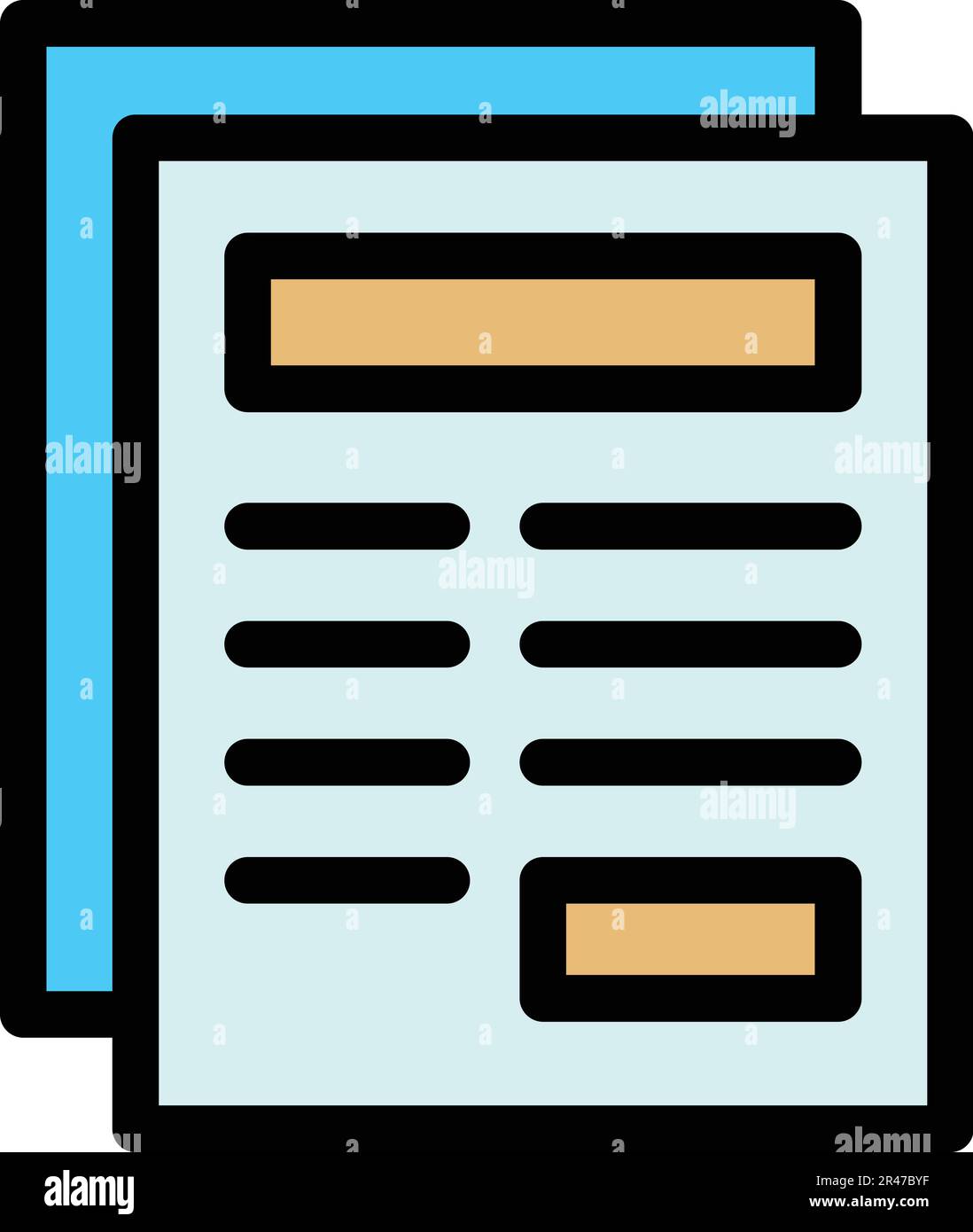 File document icon. Outline File document vector icon for web design ...
