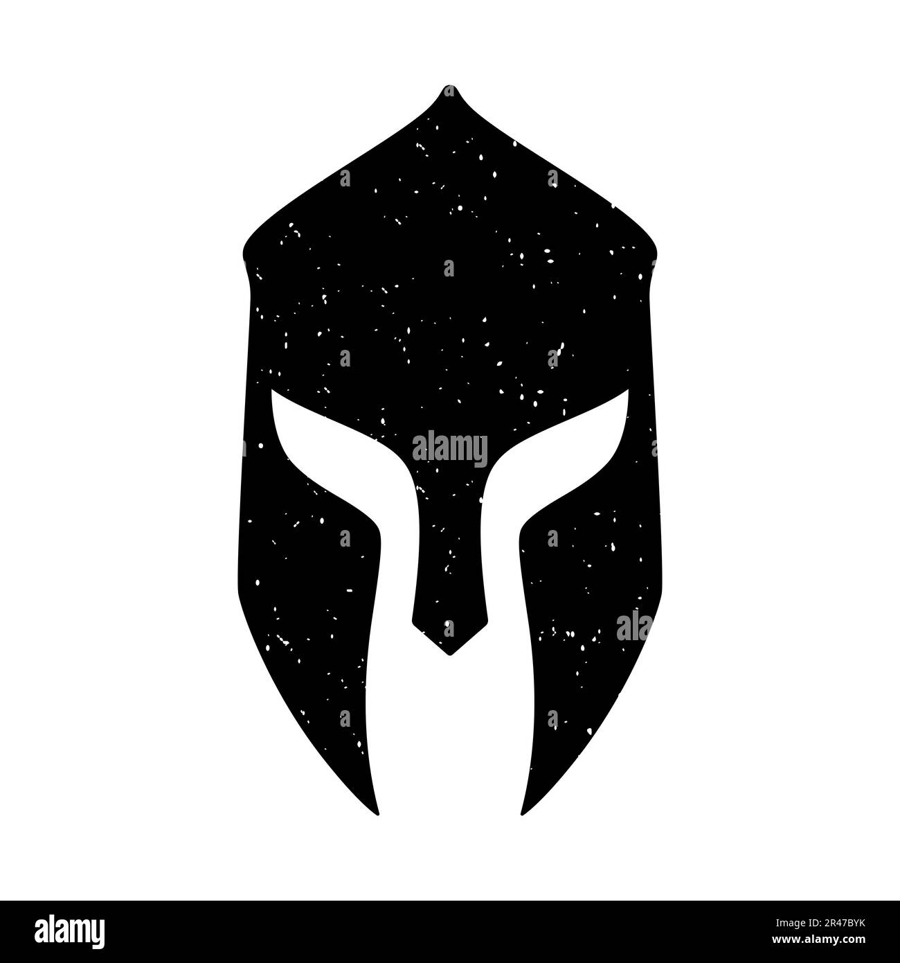 Gladiator spartan helmet black silhouette, vector logo template Stock ...