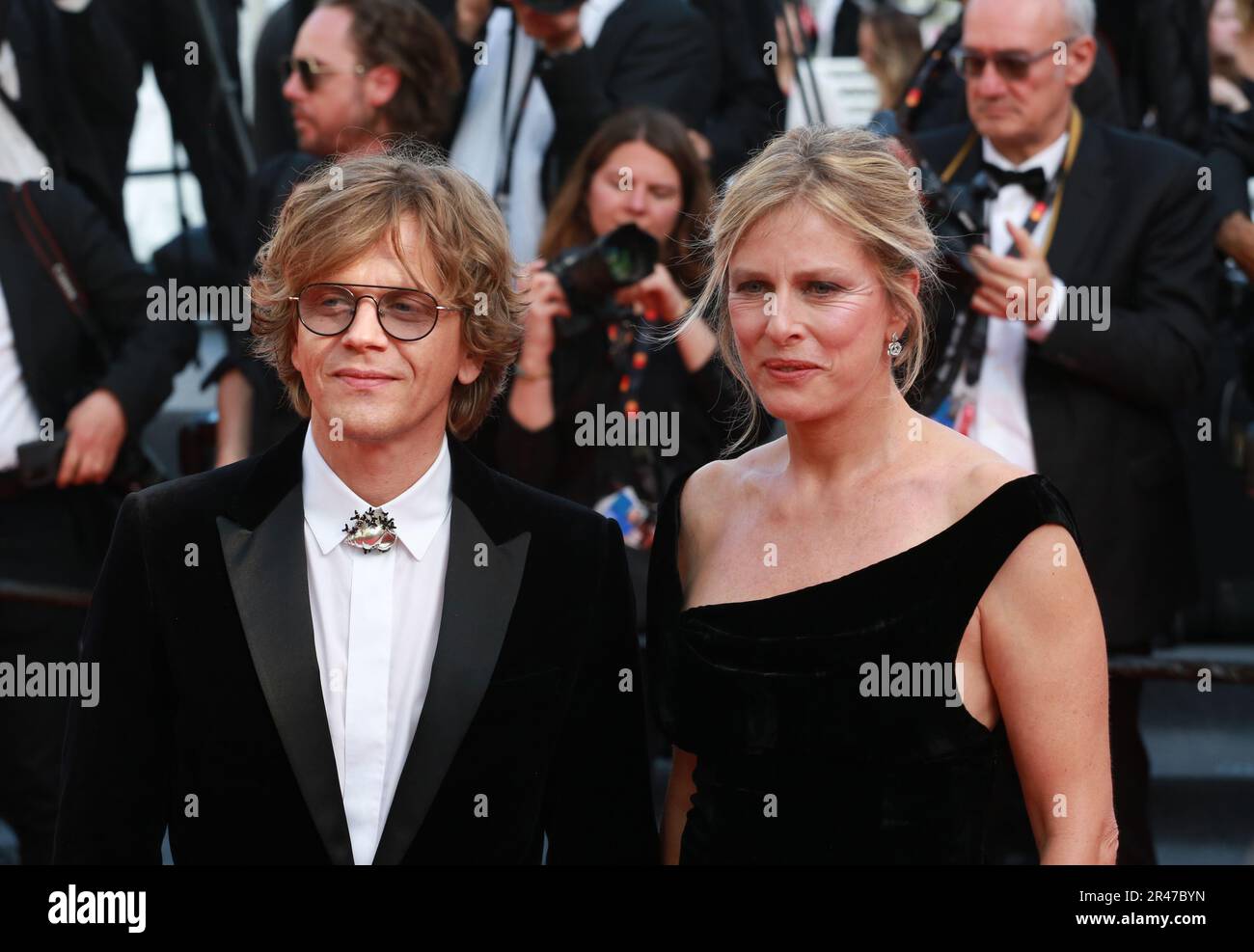 Cannes, France, 26th May, 2023. Alex Lutz and Karine Viard arriving on ...