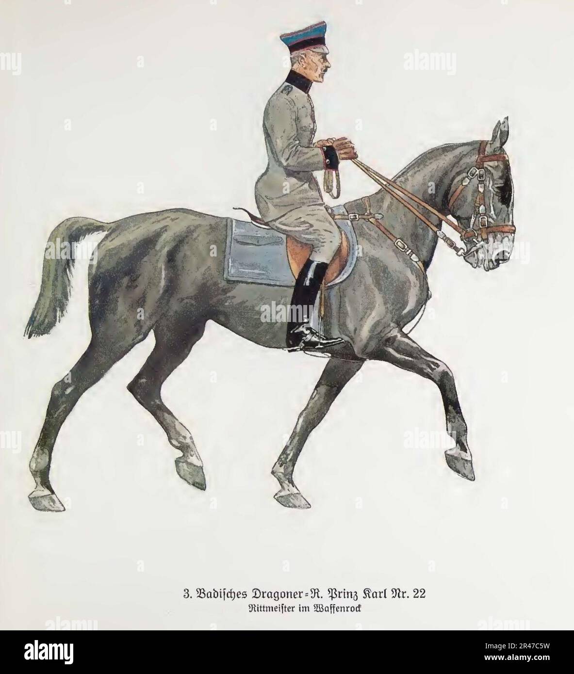 Uniform, 3. Badisches Dragoner-Regiment „Prinz Karl“ Nr. 22, Tafel 15 ...