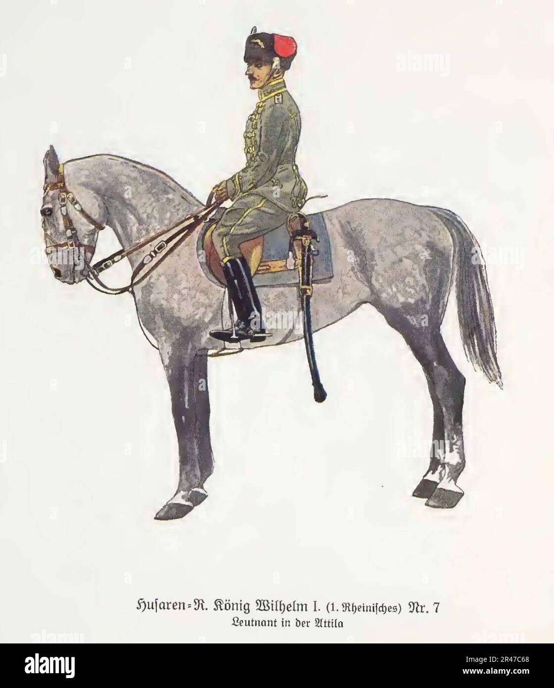 Uniform, Husaren-Regiment „König Wilhelm I.“ (1. Rheinisches) Nr. 7 ...