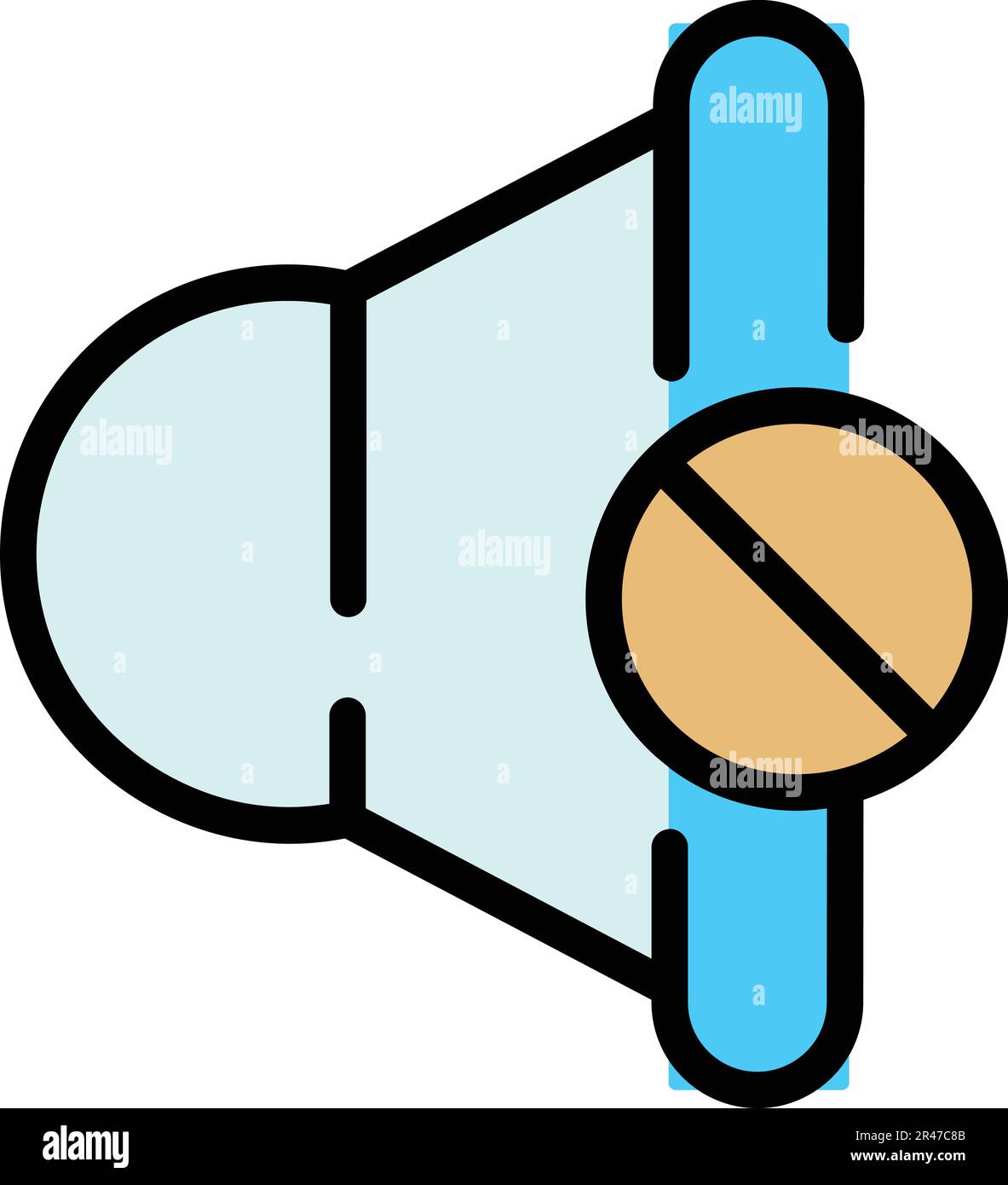 Filter search megaphone icon. Outline Filter search megaphone vector ...