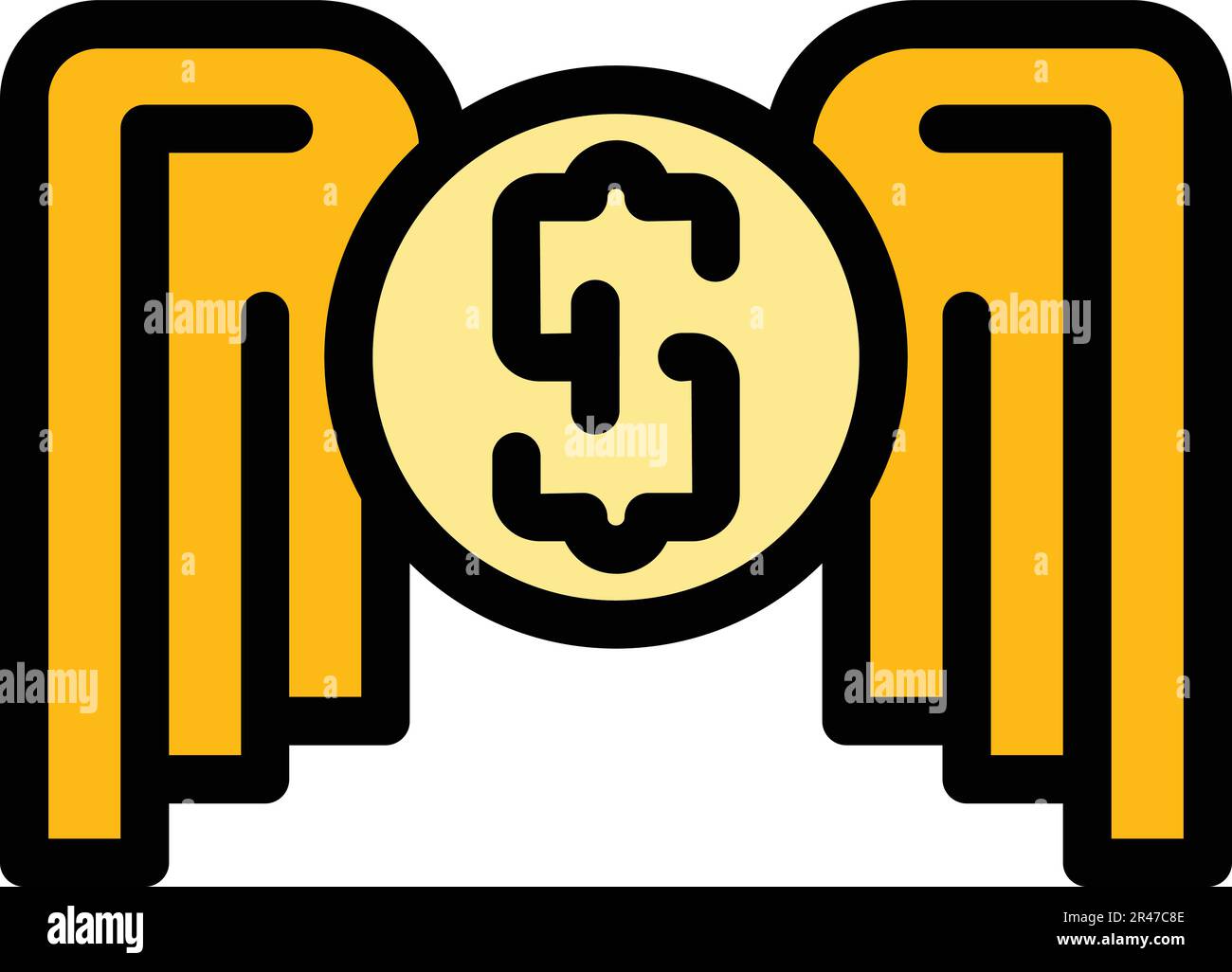 Money support icon. Outline Money support vector icon for web design ...