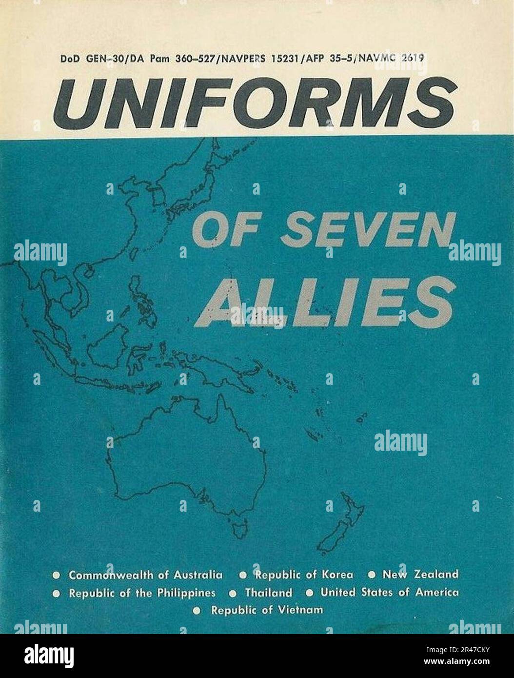 Uniforms Of Seven Allies SEATO 1967 PAM 360-527 01 COVER DoD GEN-30 DA ...