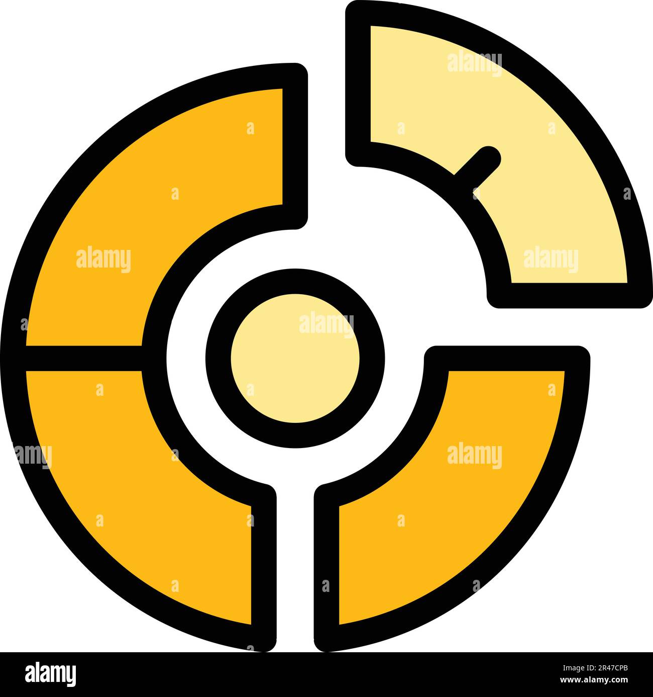 Money chart pie icon. Outline Money chart pie vector icon for web ...
