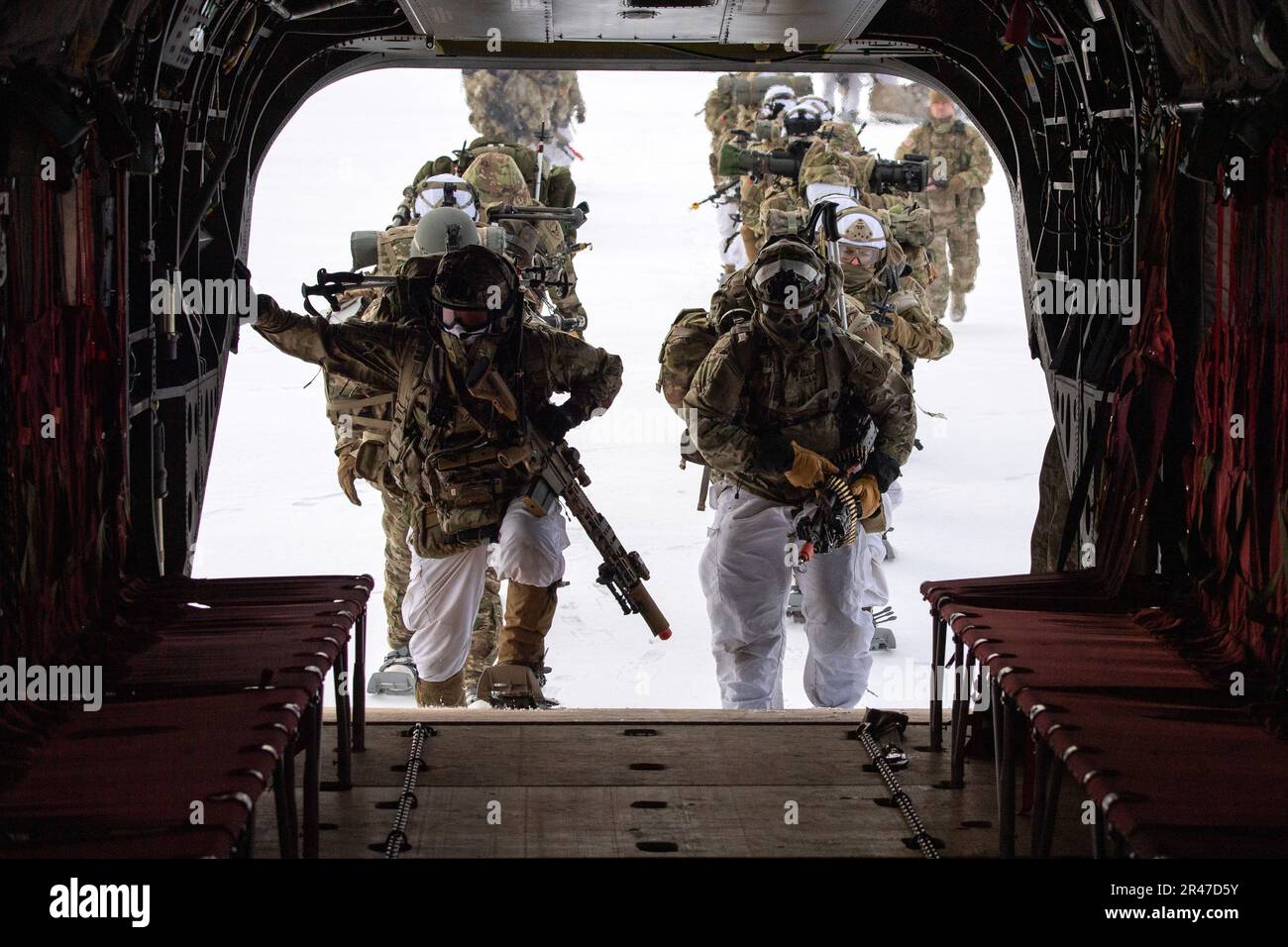 U.S. Army paratroopers with the 3rd Battalion, 509th Parachute Infantry ...