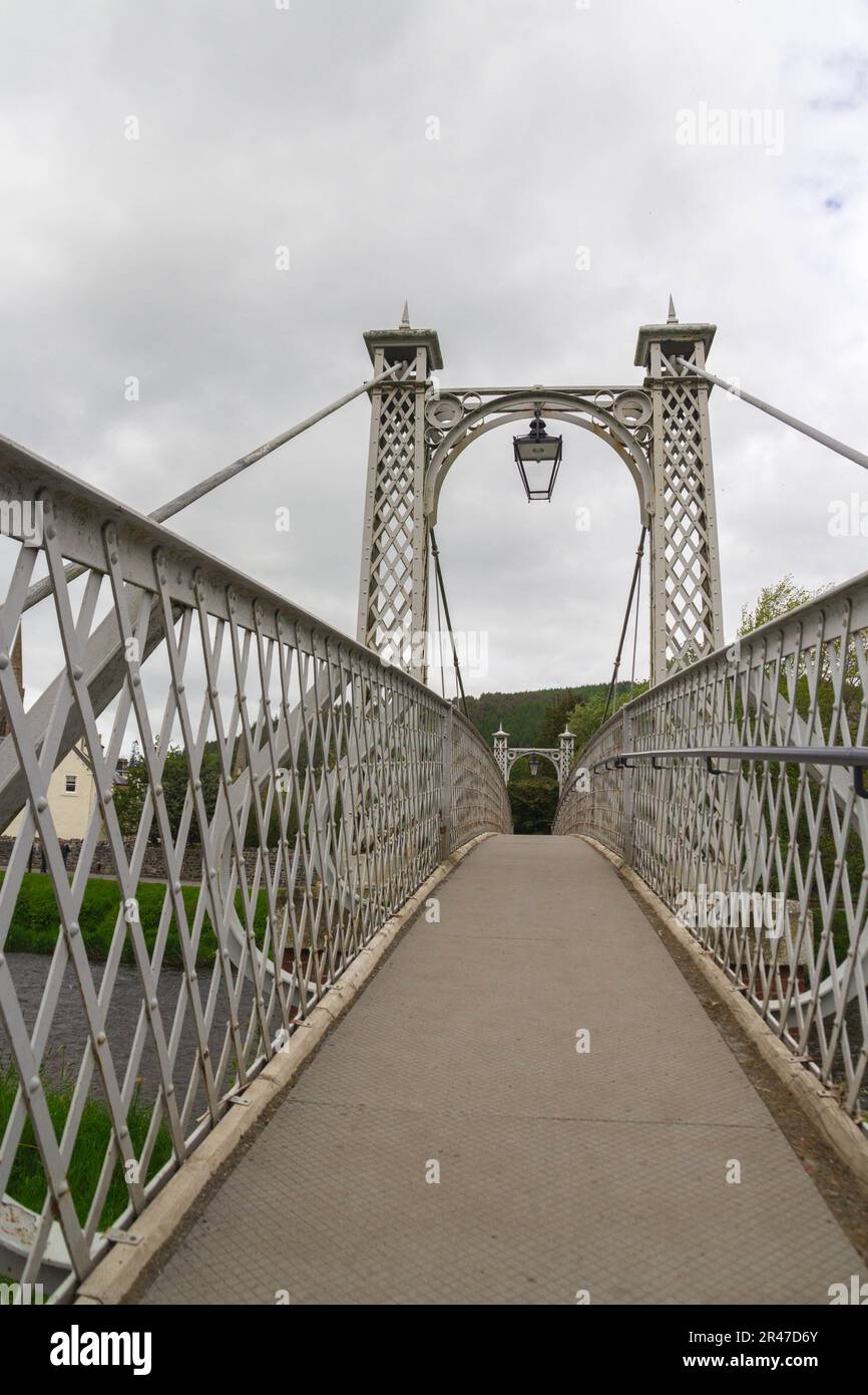 Priorsford Bridge a suspension public bridge of wire rope and truss ...