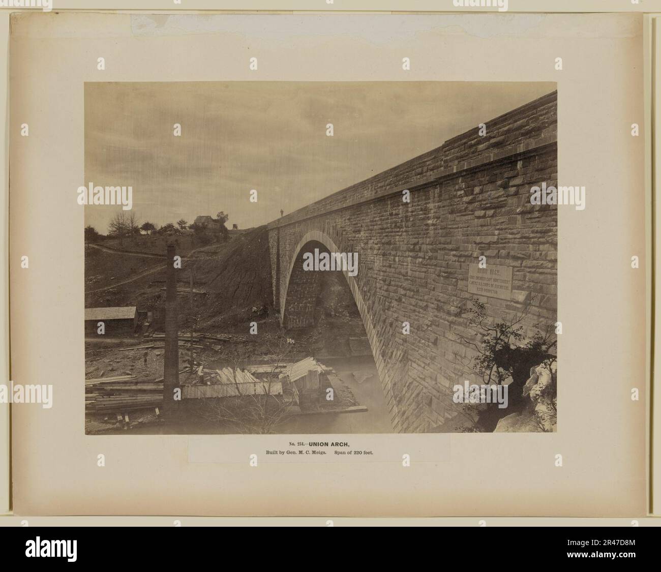 Union Arch, built by Gen. M.C. Meigs, span of 220 feet Stock Photo - Alamy