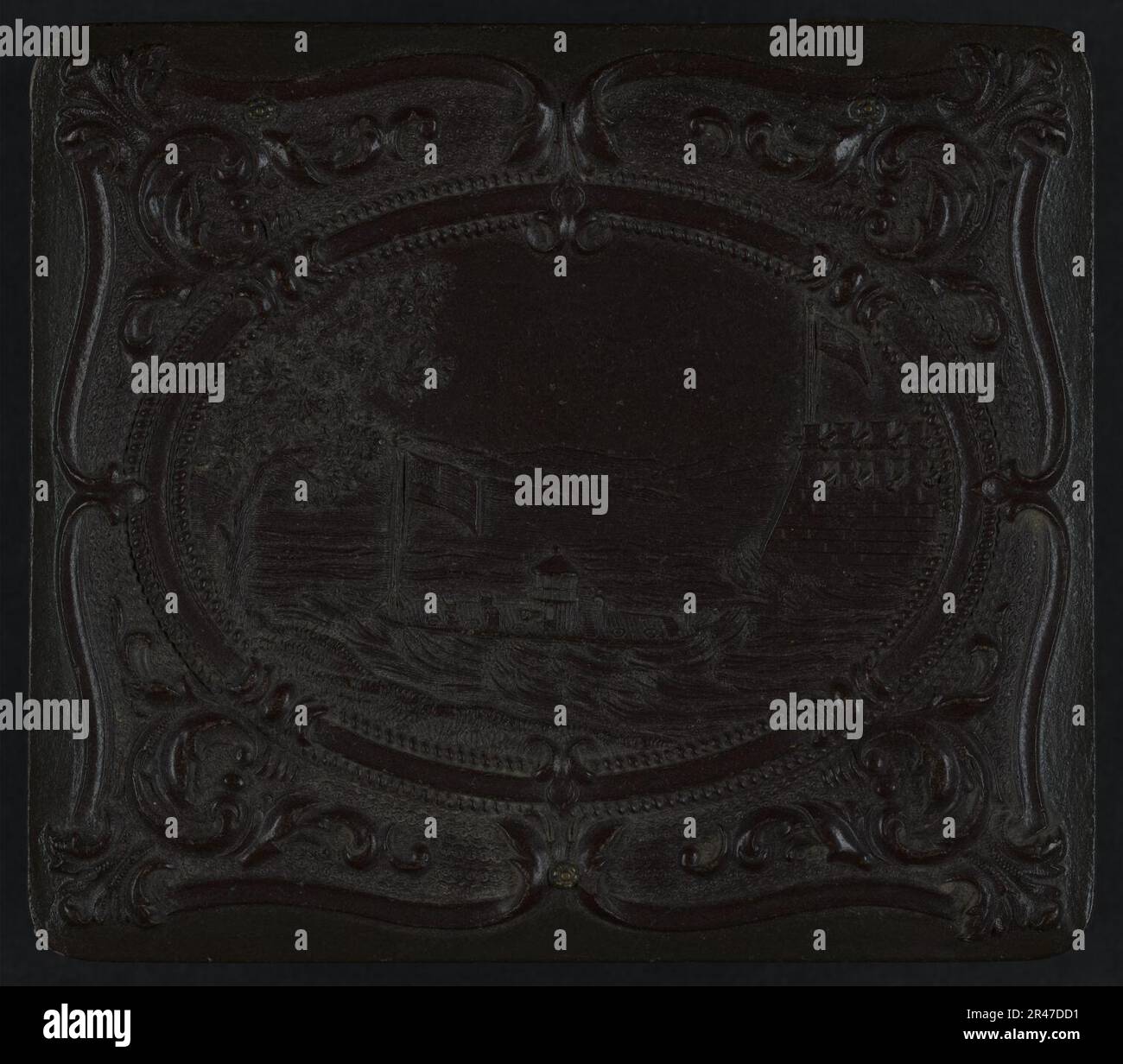 Union case for daguerreotype, ambrotype, or tintype showing monitor ...