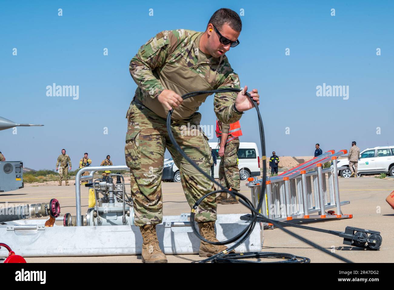 U.S. Air Force Tech. Sgt. Nathan Monka, with the 378th Expeditionary ...