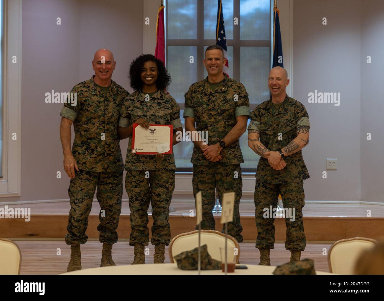 U.S. Marine Corps Cpl. Nhadeije Bordes, a legal clerk with the 26th ...