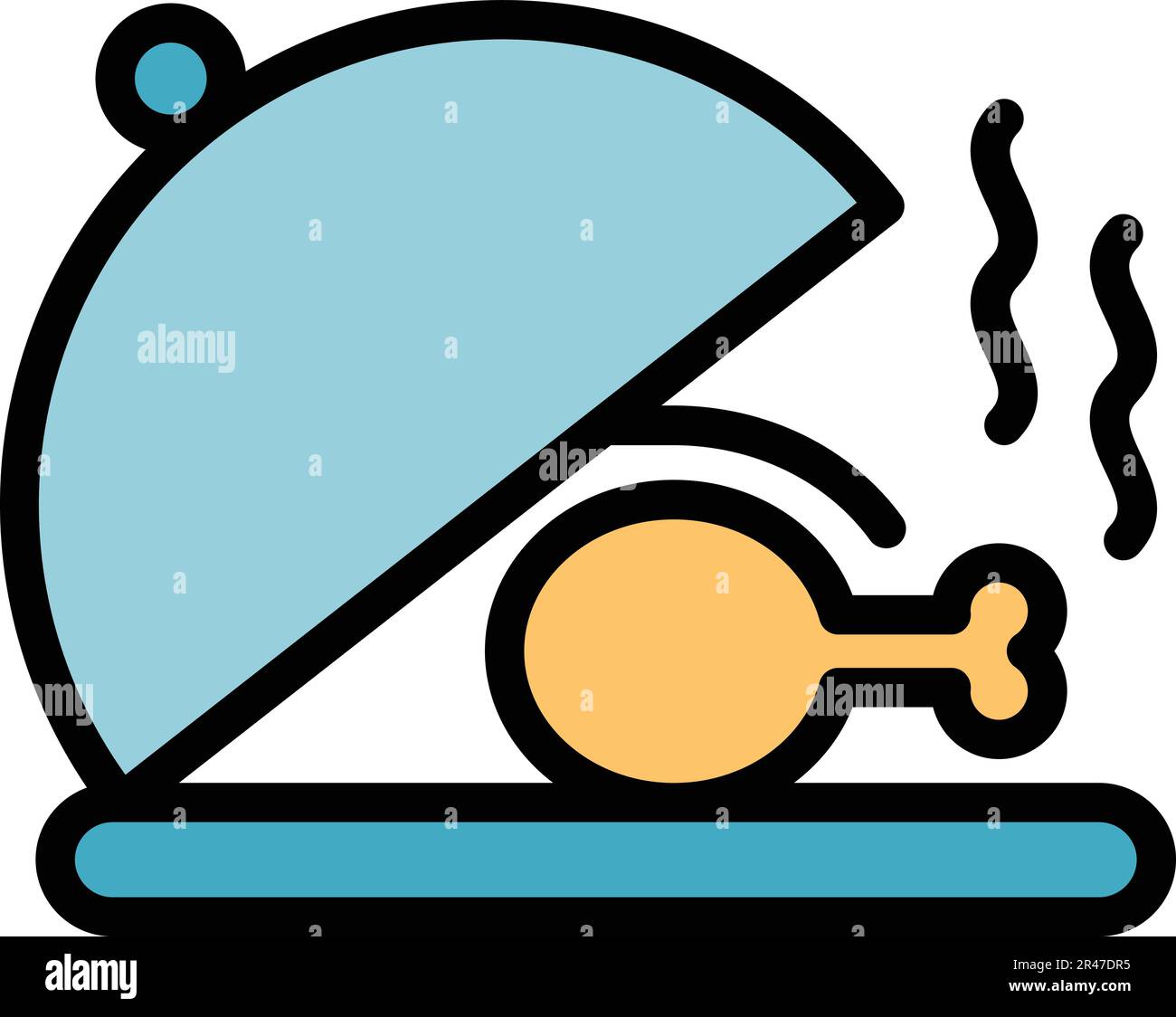 Serving meal icon. Outline Serving meal vector icon for web design ...