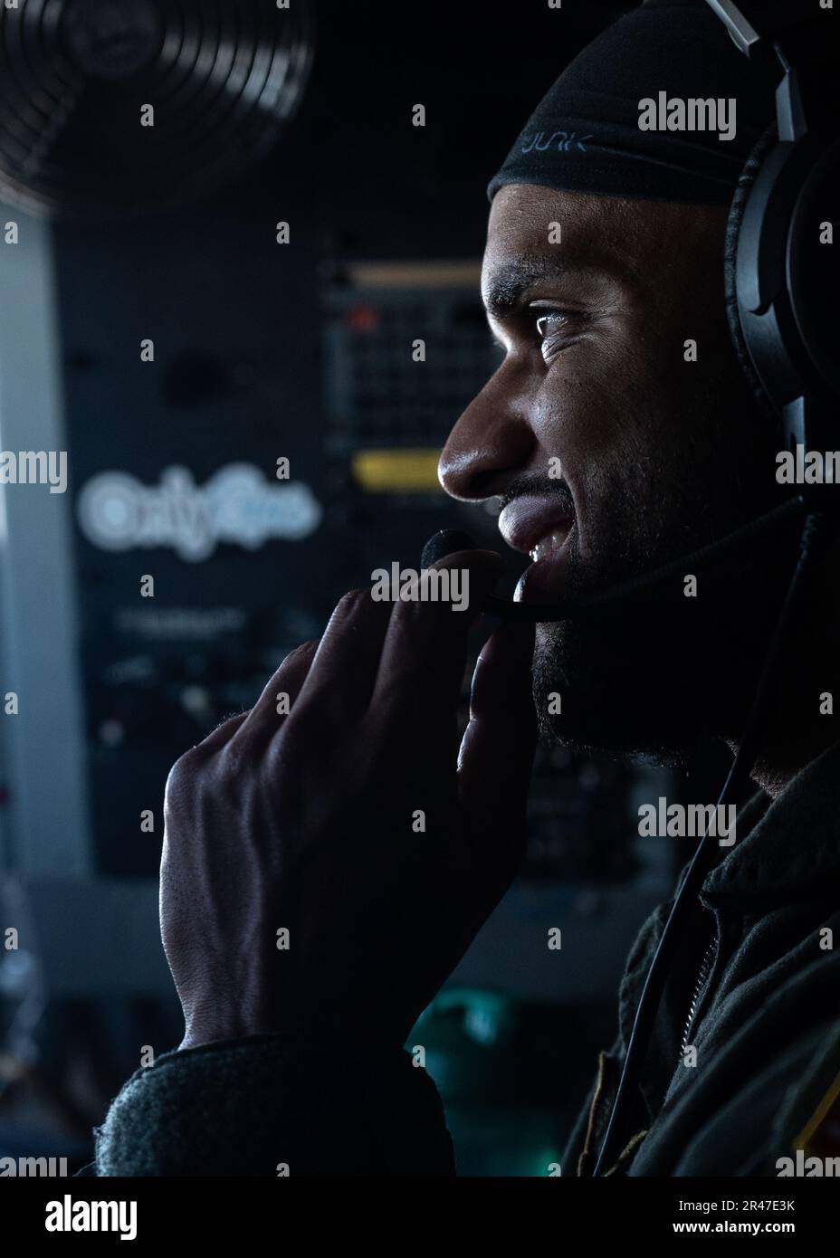 U.S. Air Force Senior Airman Caleb Mills, a boom operator assigned to ...