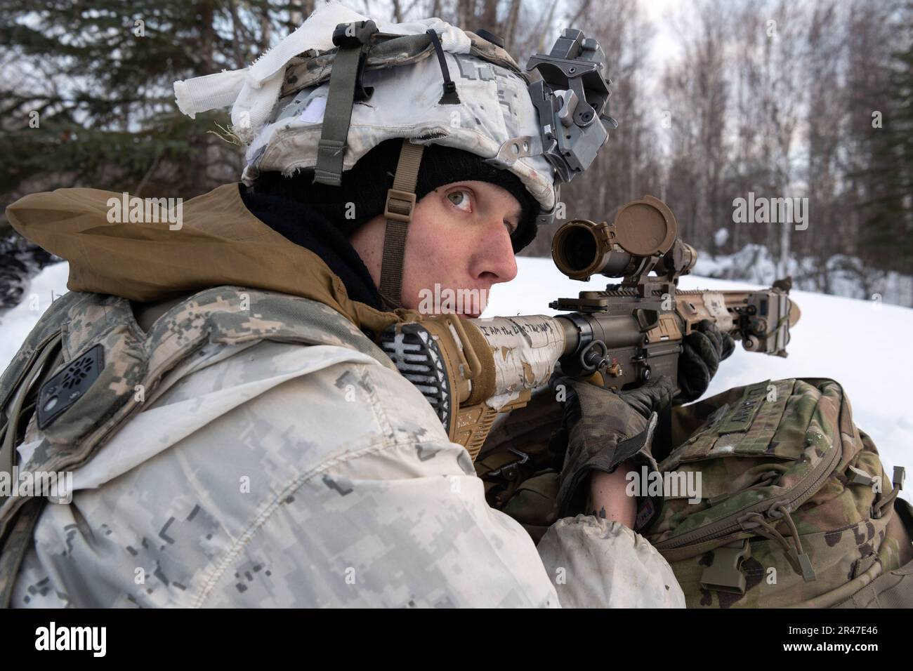 A U.S. Army infantryman with Bayonet Company, 1st Battalion, 5th ...