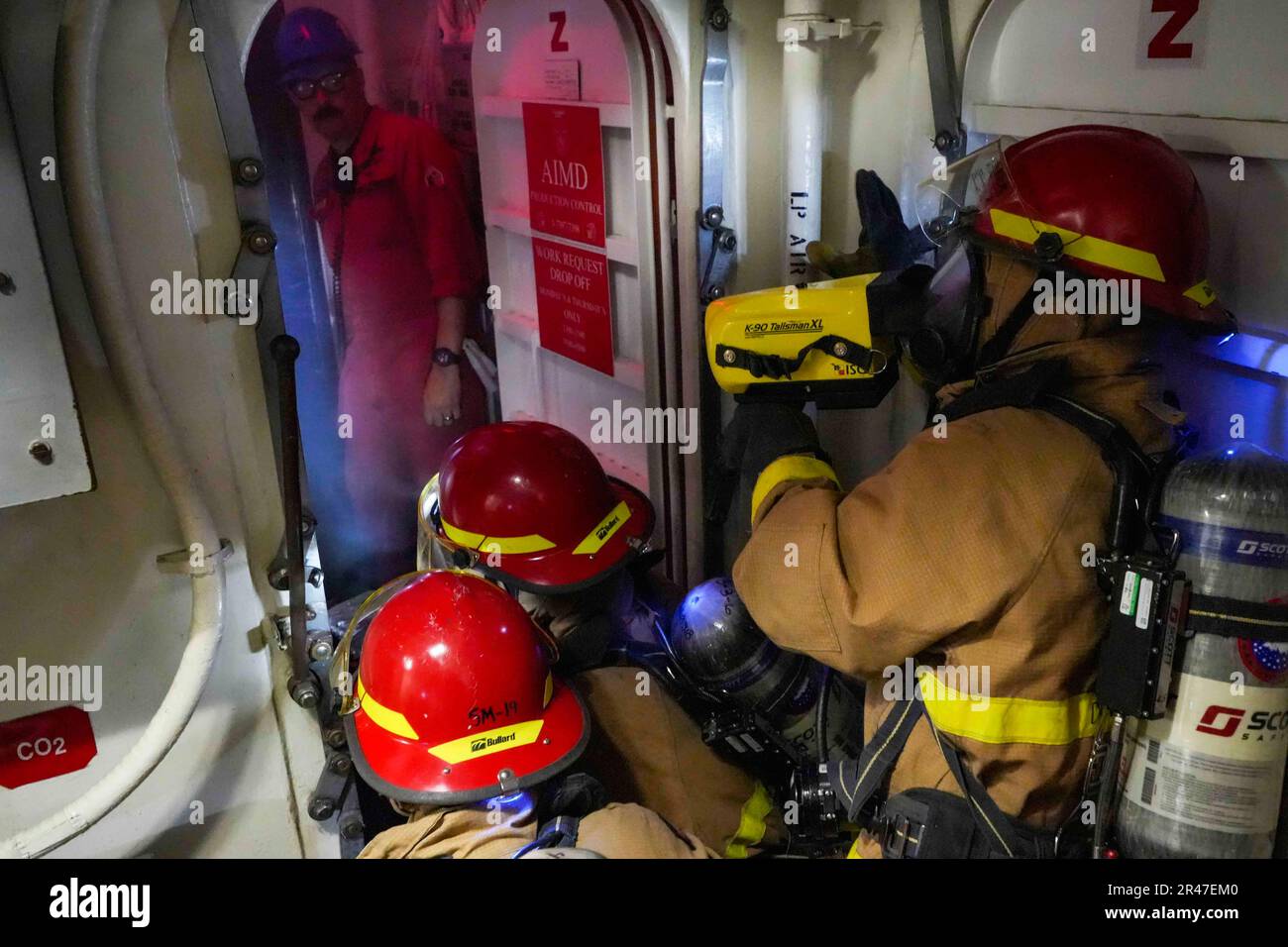 SAN DIEGO (Apr. 5, 2023) Sailors assigned to amphibious assault ship ...