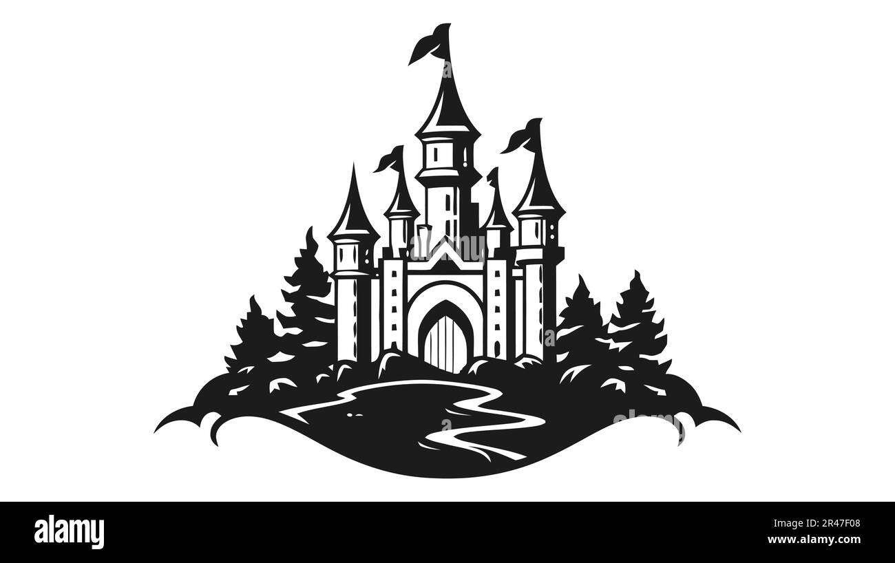 Black Castle Logo Walt Disney Pictures Neon Castle Logo By Adridg1410