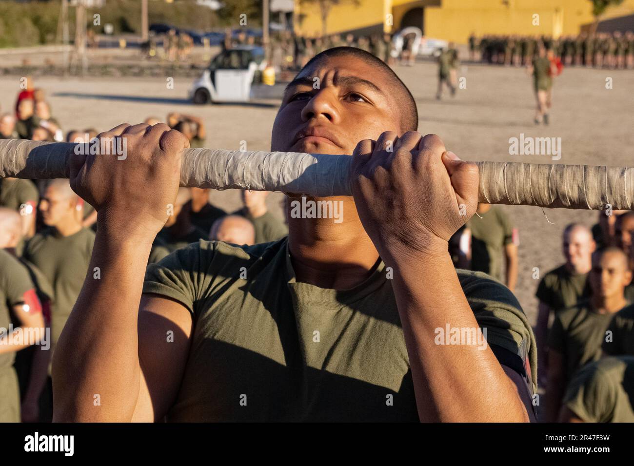 U.S. Marine Corps Recruit Junior Cardenas with Alpha Company, 1st ...
