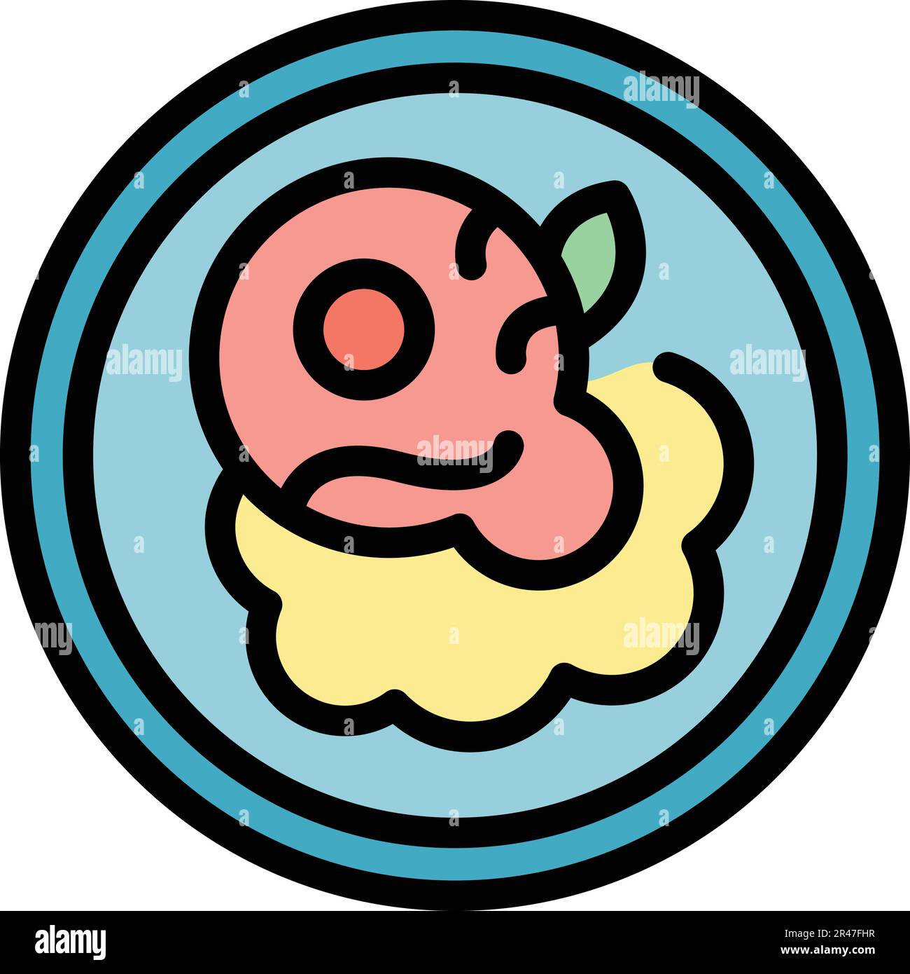 Breakfast plate icon. Outline Breakfast plate vector icon for web ...