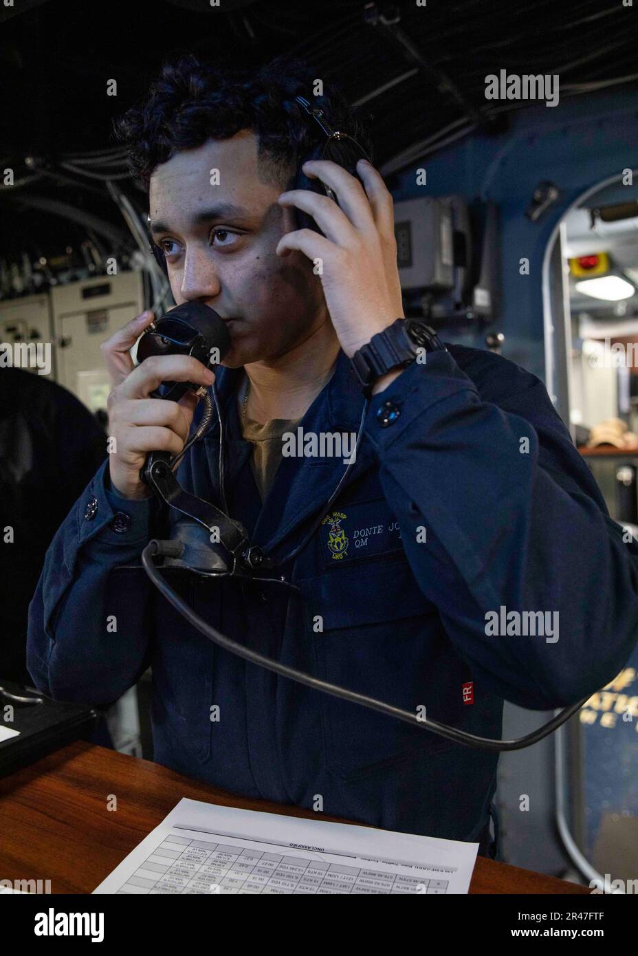 230328-N-CJ603-1008 NORFOLK (March 28, 2023) Quartermaster Seaman Donte ...