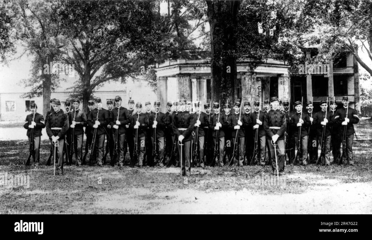 United States Army soldiers in formation, Baton Rouge, about 1863 Stock ...