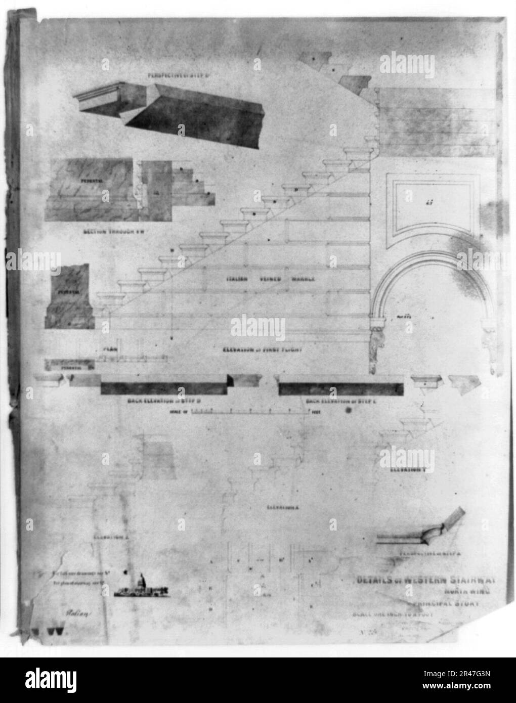 United States Capitol (Washington, D.C.). North wing. Principal story ...