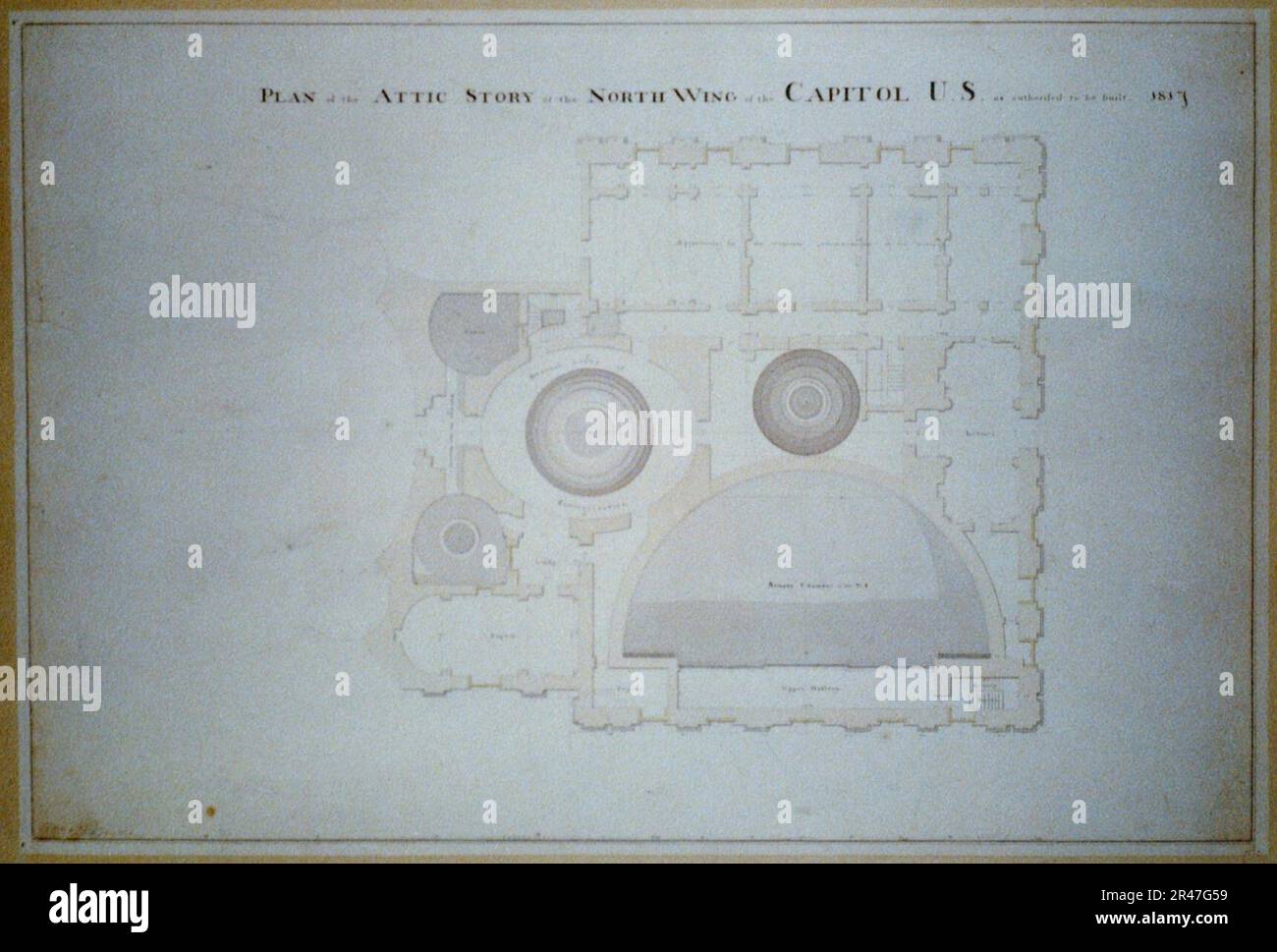 United States Capitol, Washington, D.C. Attic floor plan, north wing ...