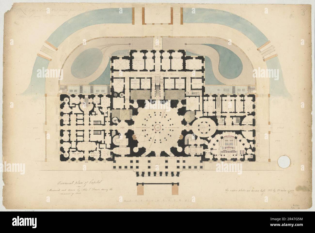 United States Capitol, Washington, D.C. Basement floor plan Stock Photo ...