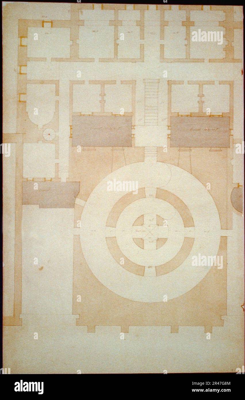 United States Capitol, Washington, D.C. Floor plan showing rotunda and ...