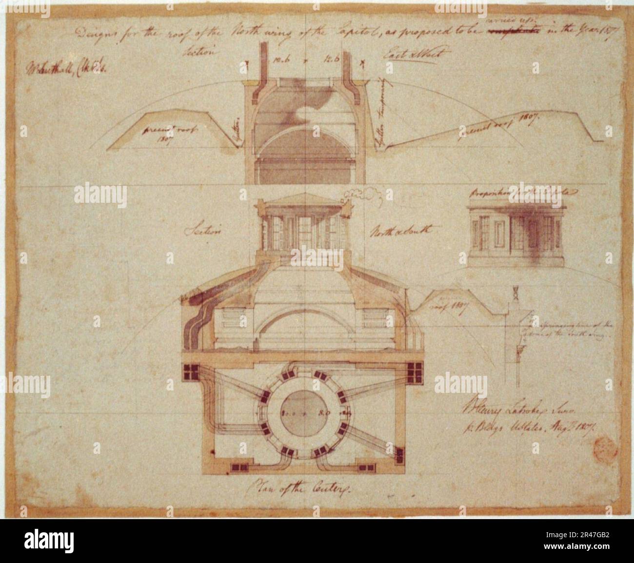United States Capitol, Washington, D.C. North Wing roof - plan ...