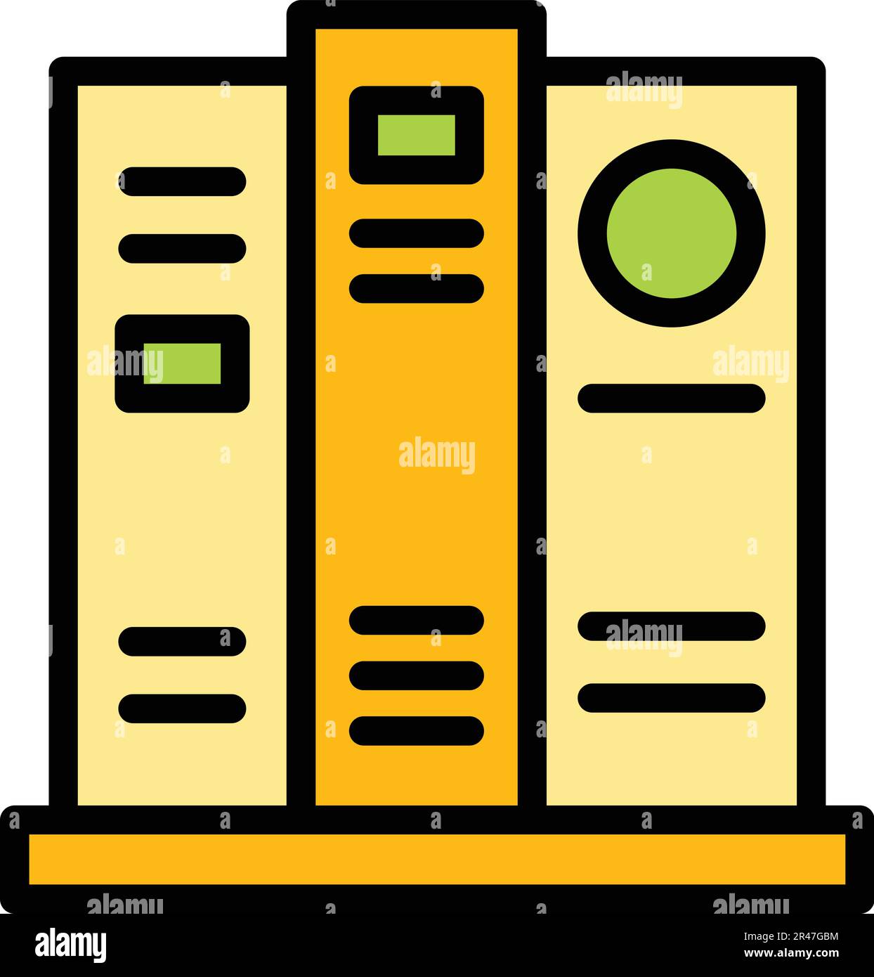 Education folders icon. Outline Education folders vector icon for web ...