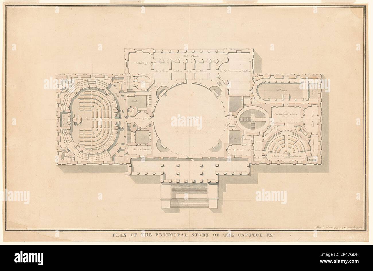 United States Capitol, Washington, D.C. Plan of principal story and ...