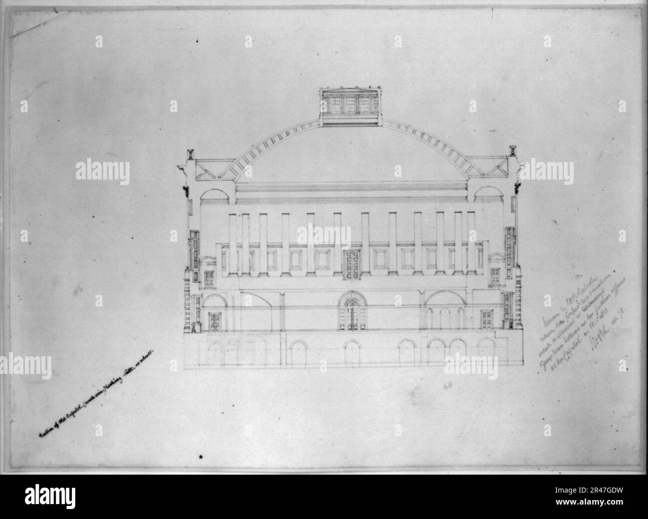 United States Capitol, Washington, D.C. South wing - section Stock ...