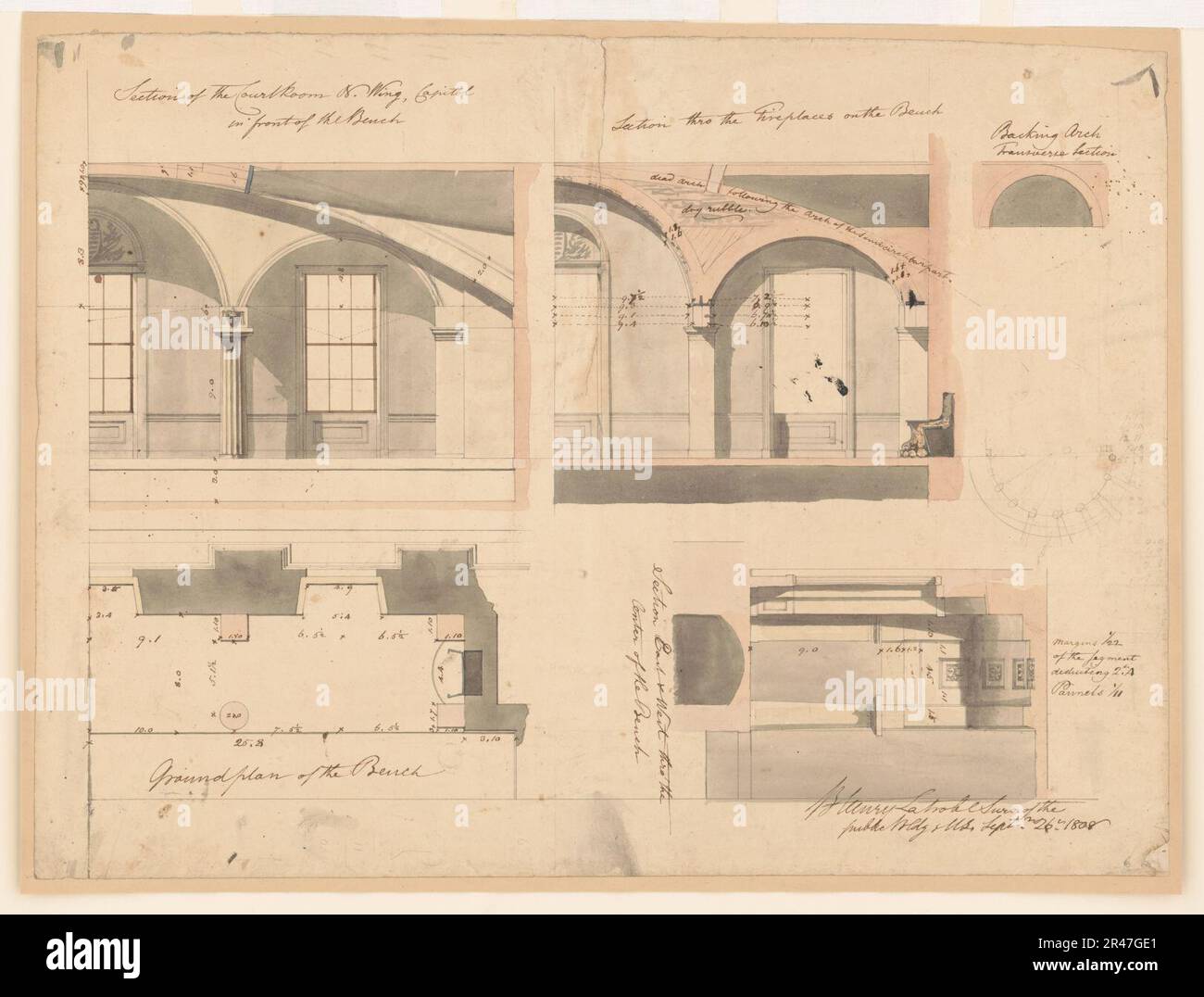 United States Capitol, Washington, D.C. Supreme Court chamber, section ...