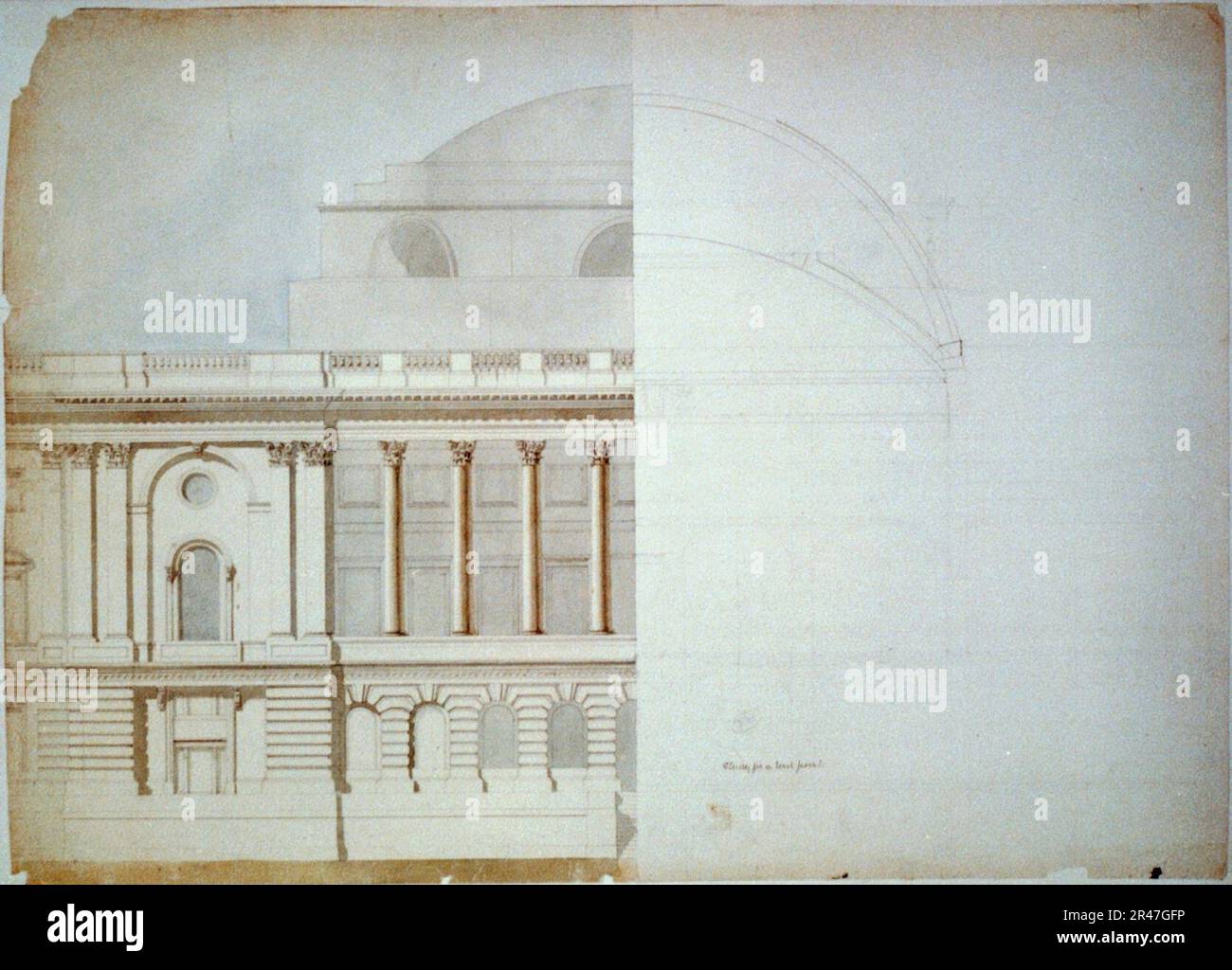 United States Capitol, Washington, D.C. West front, partial elevation ...