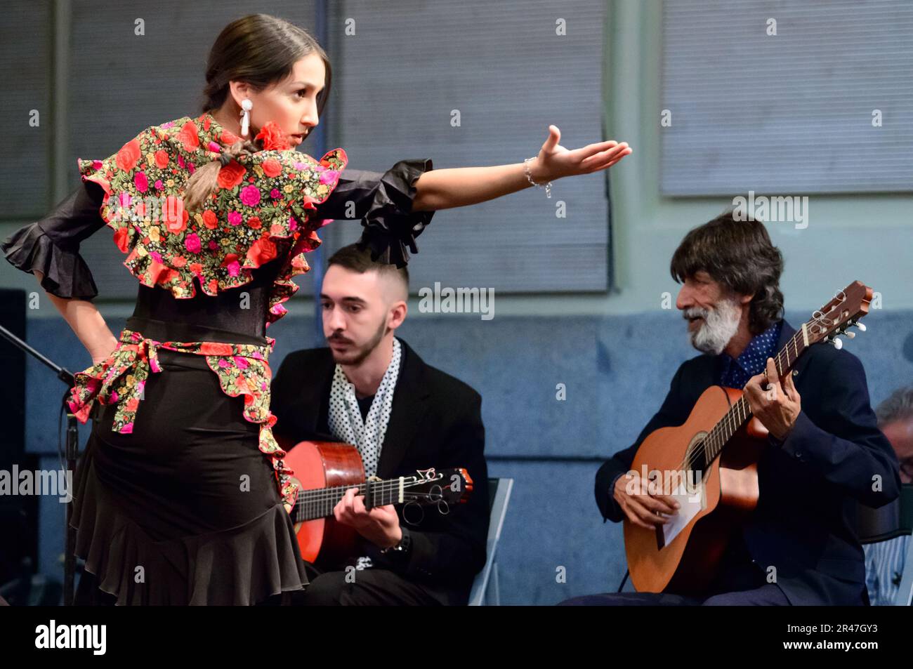 View of dancer and musicians during the Flamenco Tree musical was ...