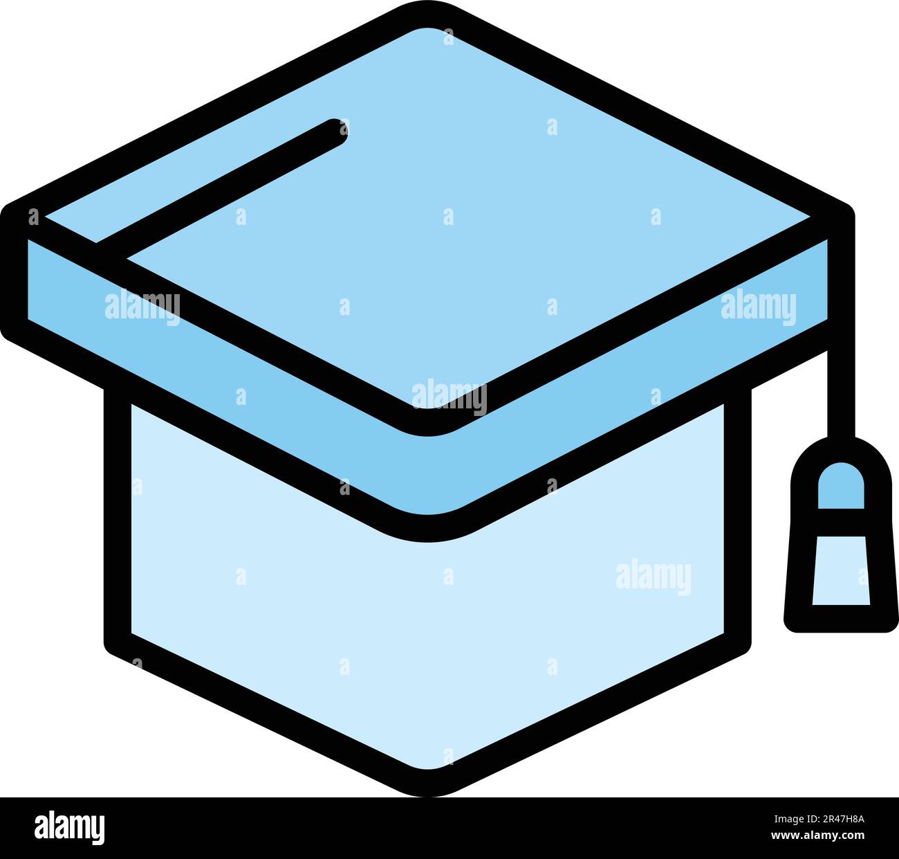 Graduation hat icon. Outline Graduation hat vector icon for web design ...