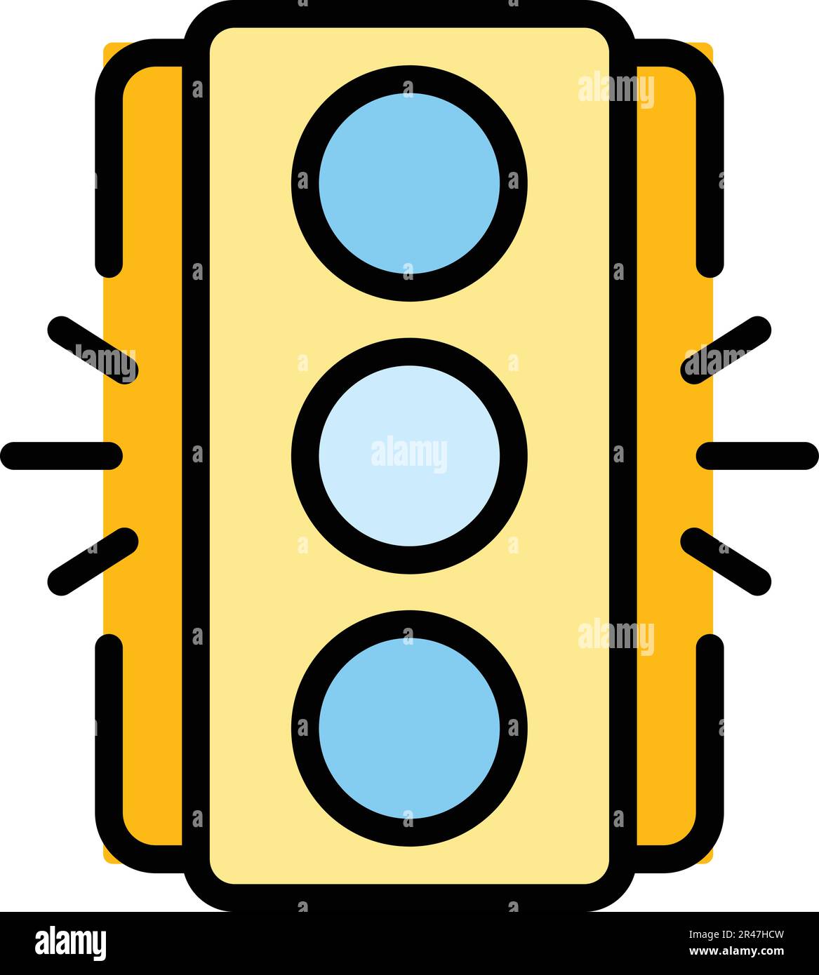Traffic lights icon. Outline Traffic lights vector icon for web design ...