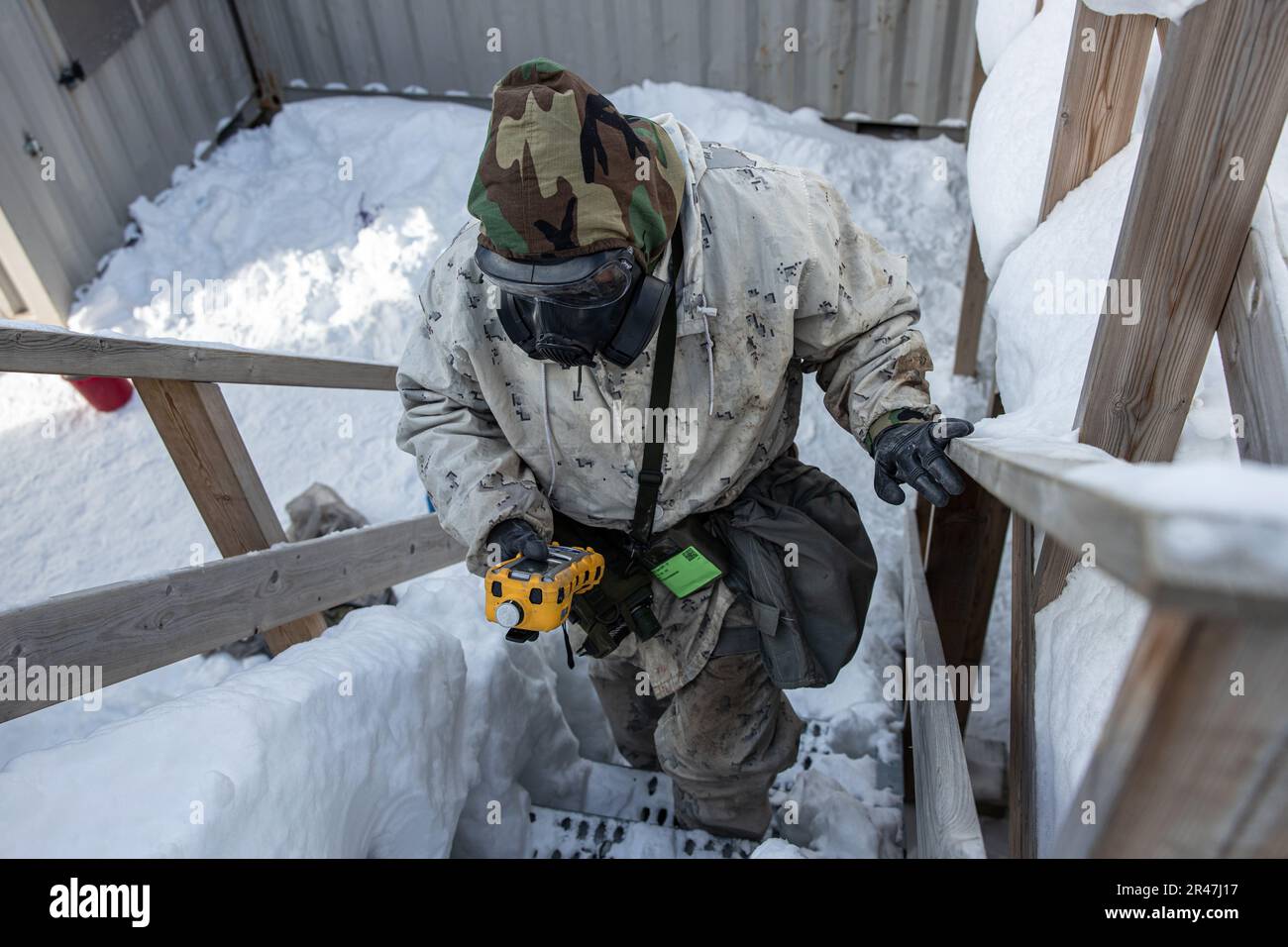 U.S. Marine Corps Lance Cpl. Jonan Hawkins, a chemical, biological ...