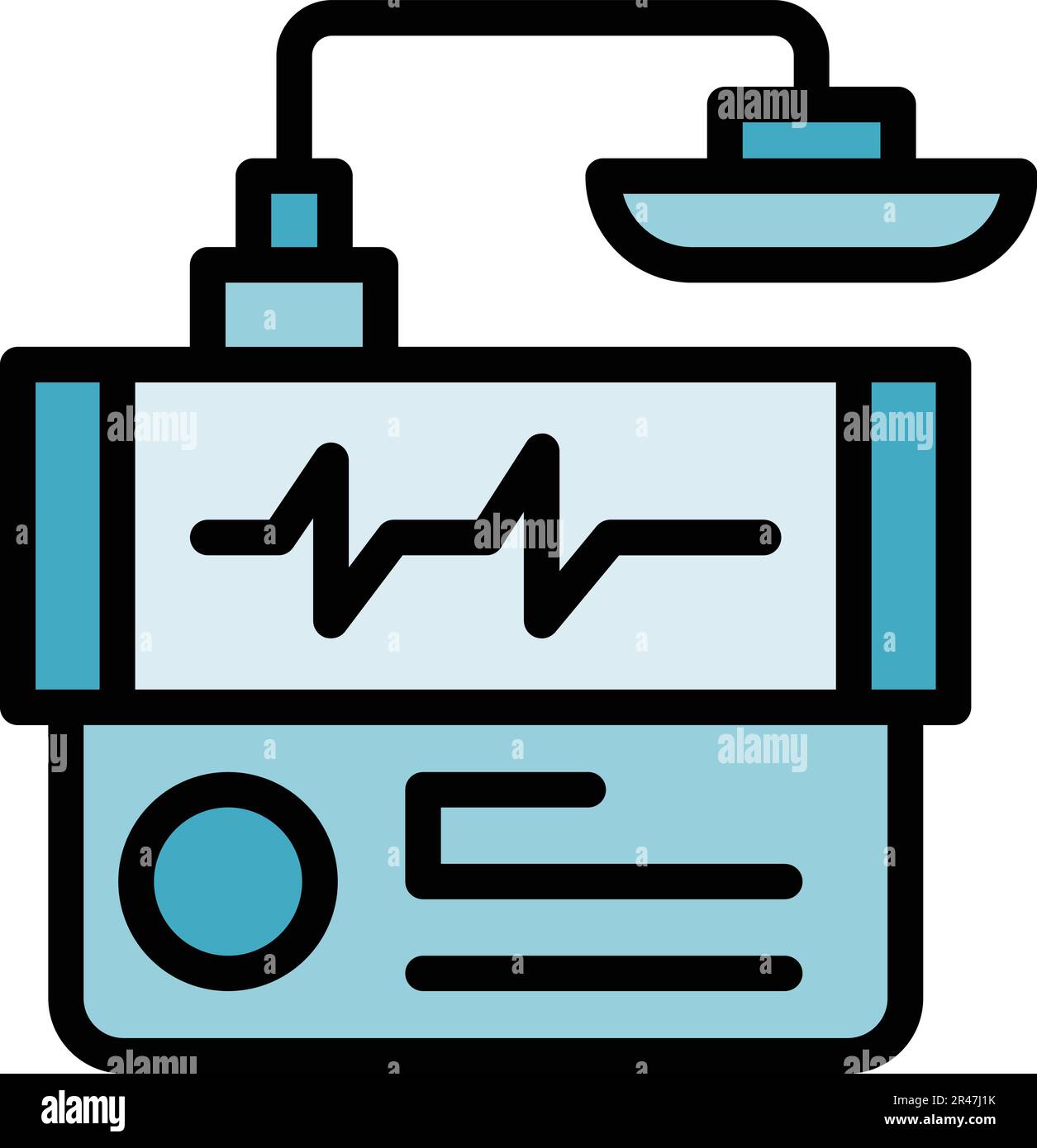 Heart defibrillator icon. Outline Heart defibrillator vector icon for web design isolated on ...