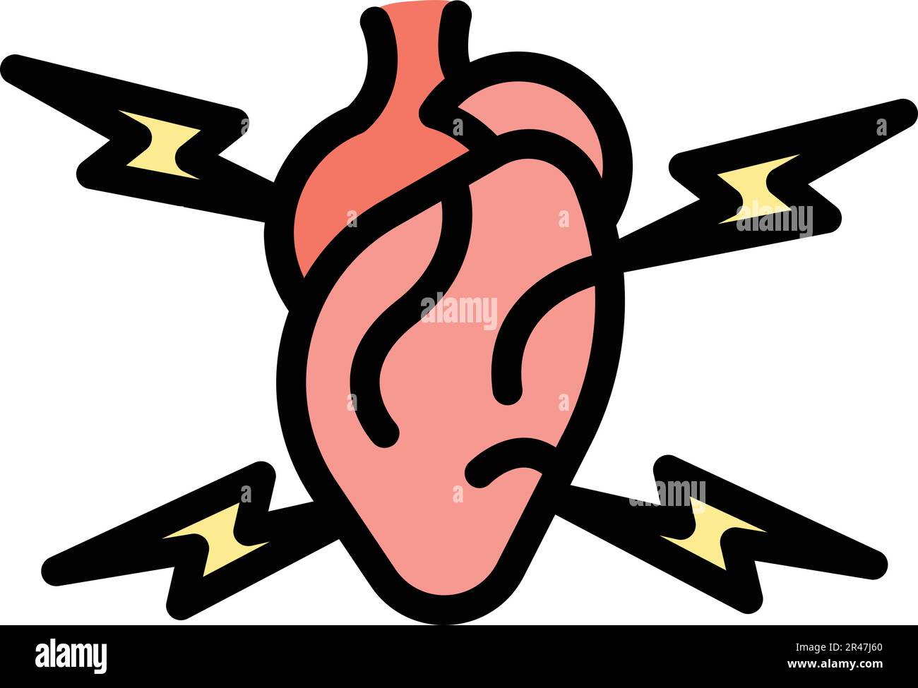 Heart attack icon. Outline Heart attack vector icon for web design ...