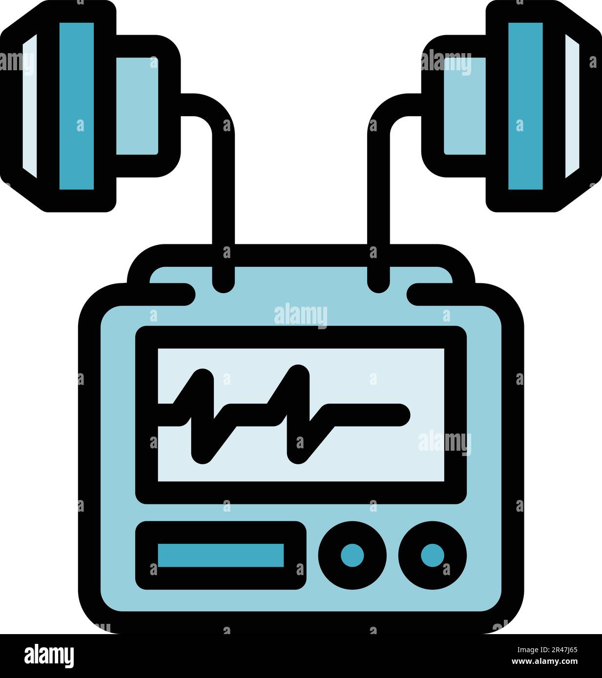 Defibrillator machine icon. Outline Defibrillator machine vector icon for web design isolated on ...
